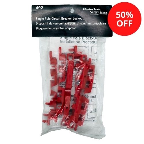 Master Lock 492 Single Pole Circuit Breaker Lockout — MasterLocks.com