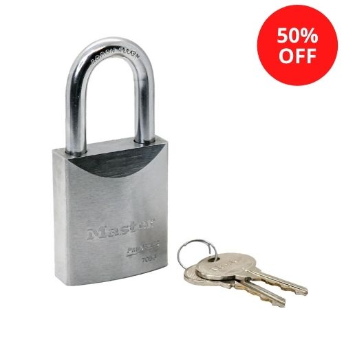 Master Lock 7053 Pro Series® Recodable Solid Steel Padlock 2" (51mm) W ...
