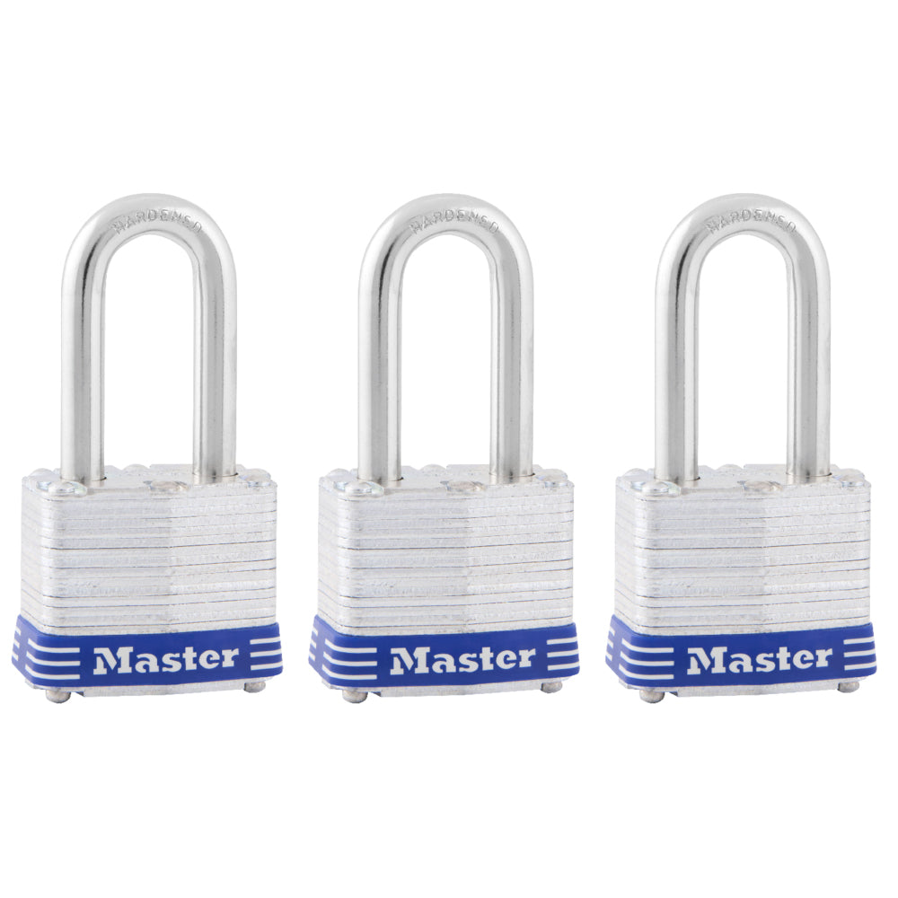 Master Lock 3TRI 1-9/16in (40mm) Wide Laminated Steel Padlock with 1-1 ...